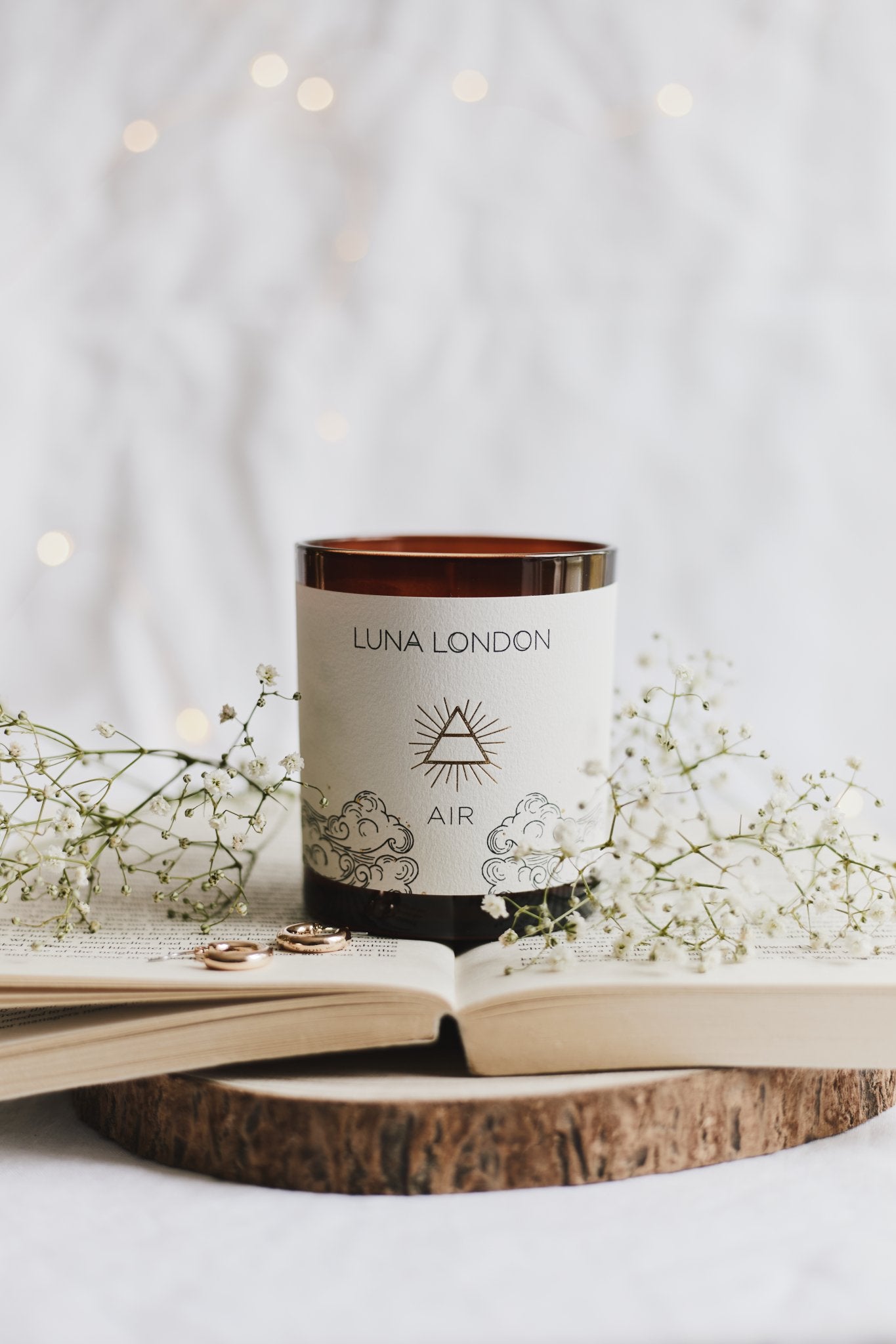 Healing Crystal Candles | 'Air' Scented Candle | Luna London Candles