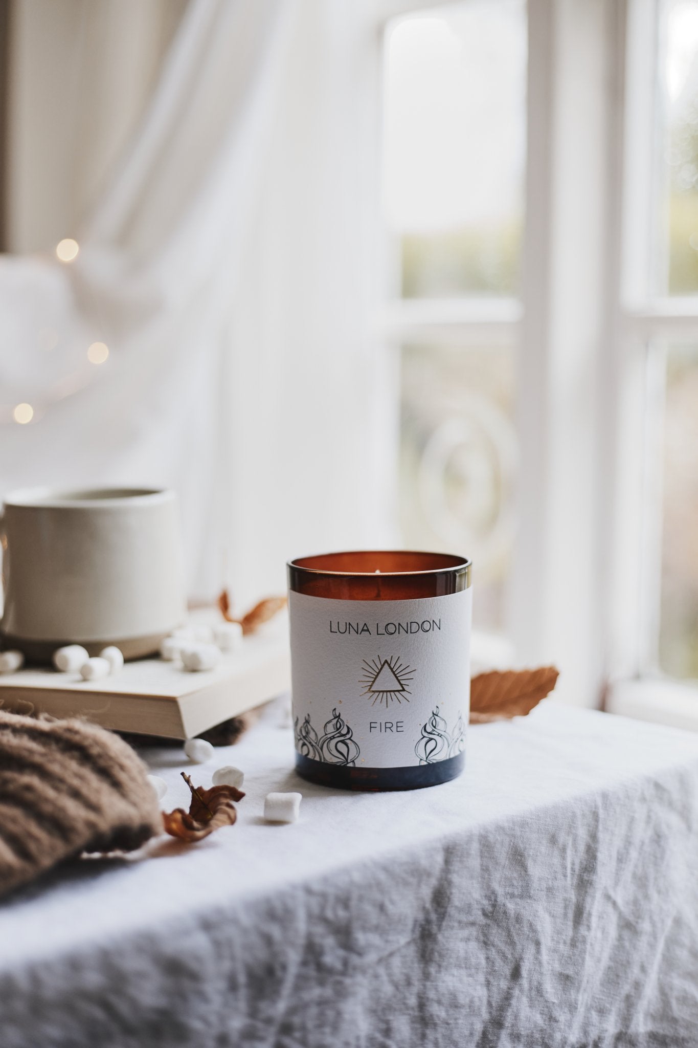 Healing Crystal Candles | 'Fire' Scented Candle | Luna London Candles